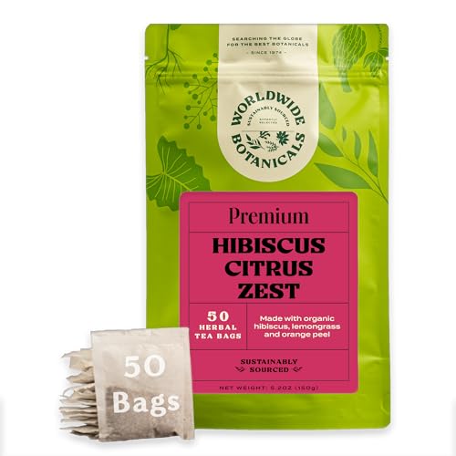 Hibiscus citrus zest herbal tea bags