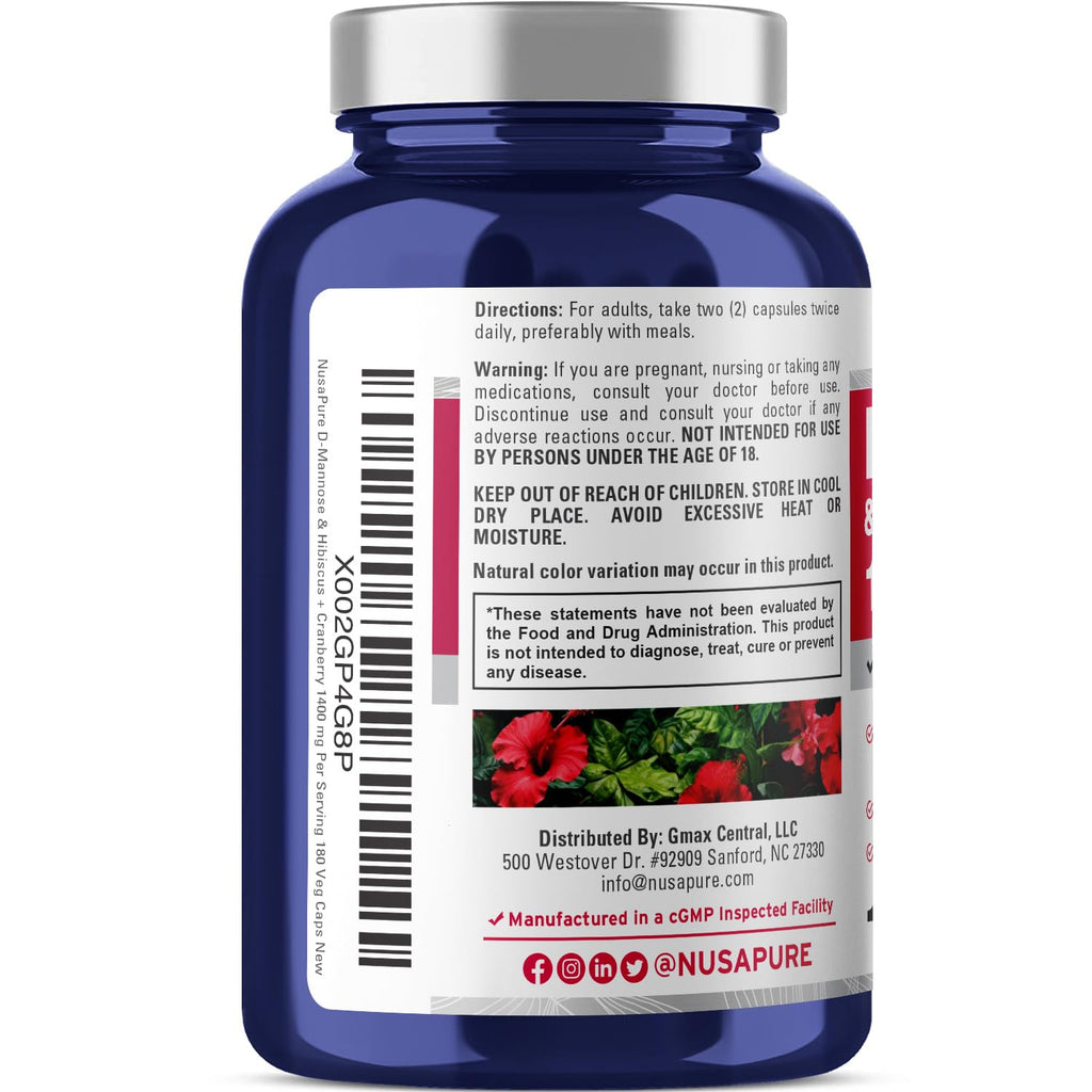 Hibiscus extract benefits in D-Mannose capsules