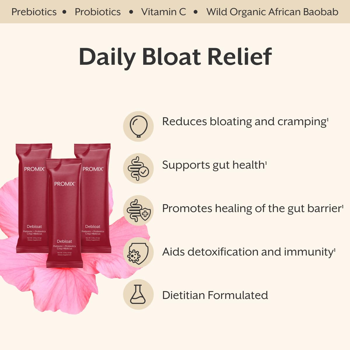 Hibiscus flavour digestive support
