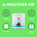 Hibiscus flavoured aloe vera beverage