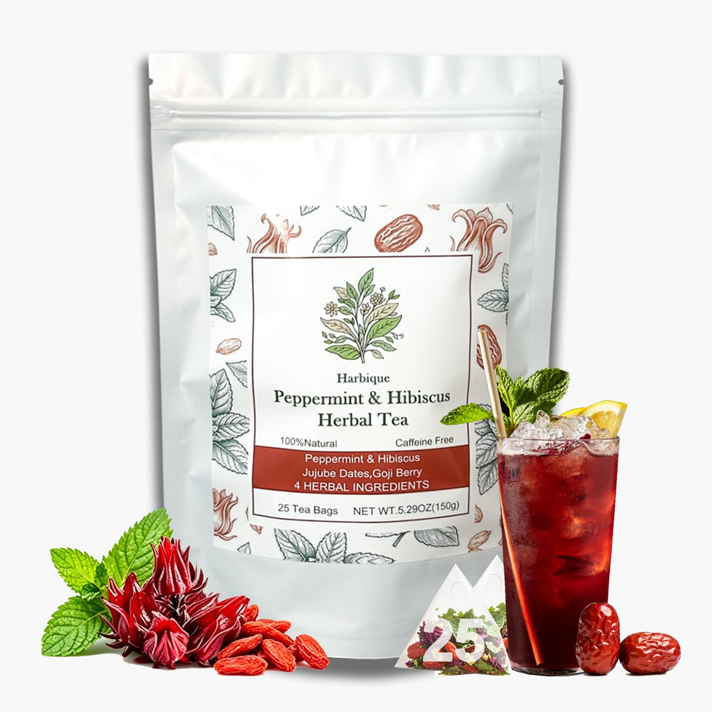 Hibiscus peppermint herbal tea bags