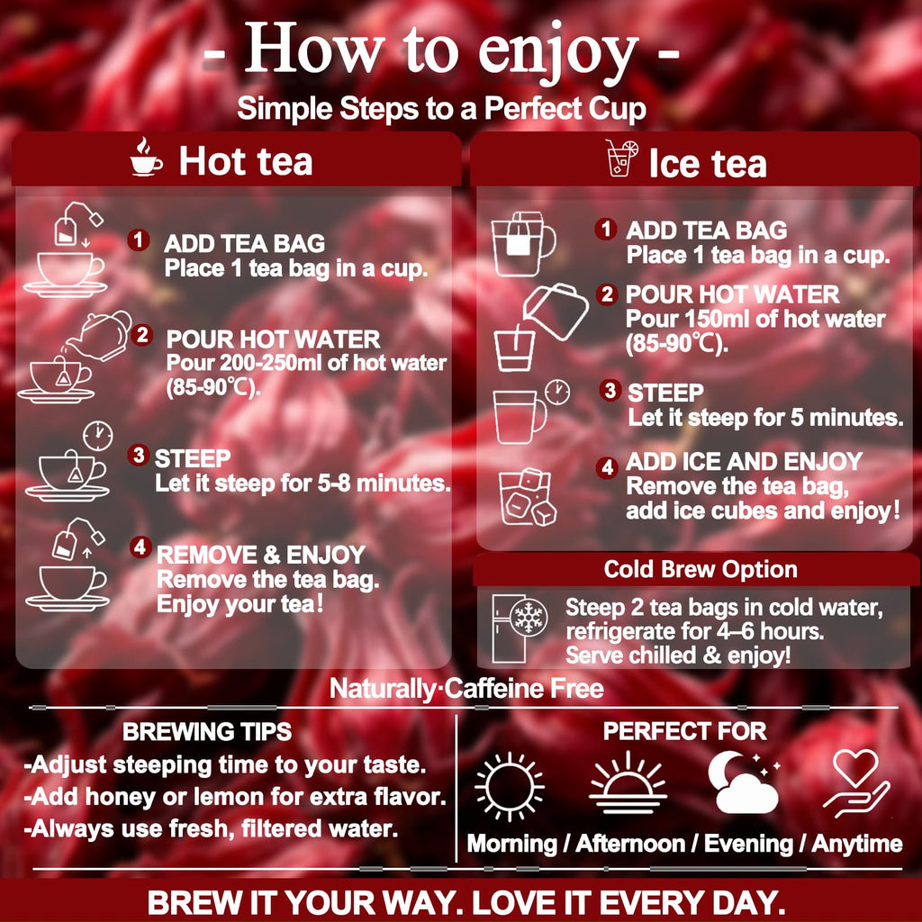 Hibiscus peppermint tea for cold brew