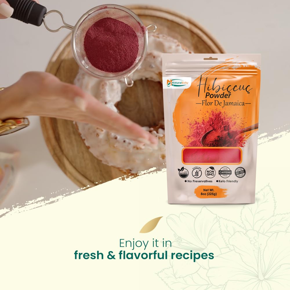 Hibiscus powder adds flavour to ginger tea