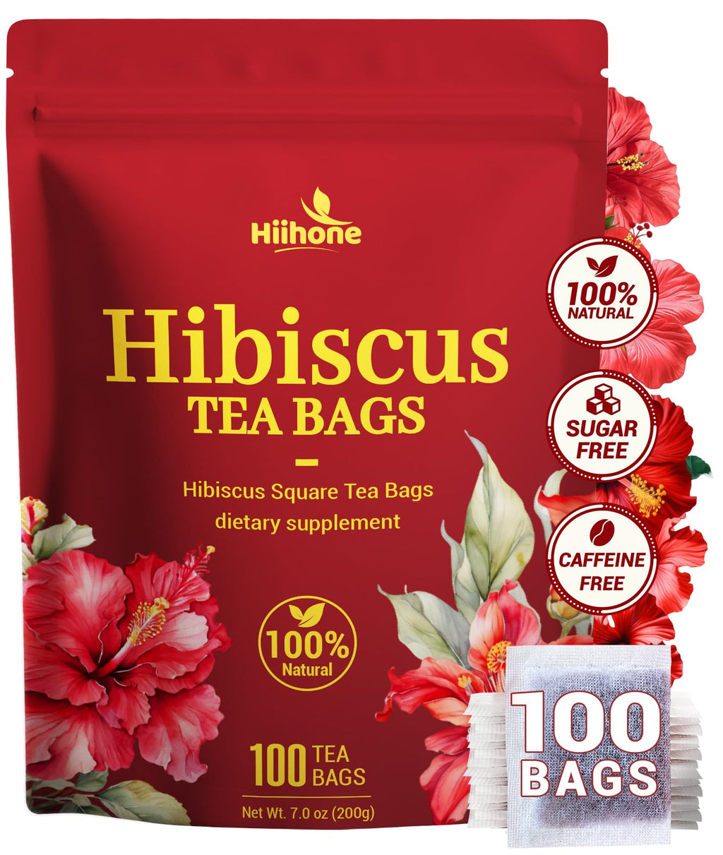 Hibiscus tea bags for herbal detox