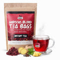 Hibiscus tea bags for herbal infusion