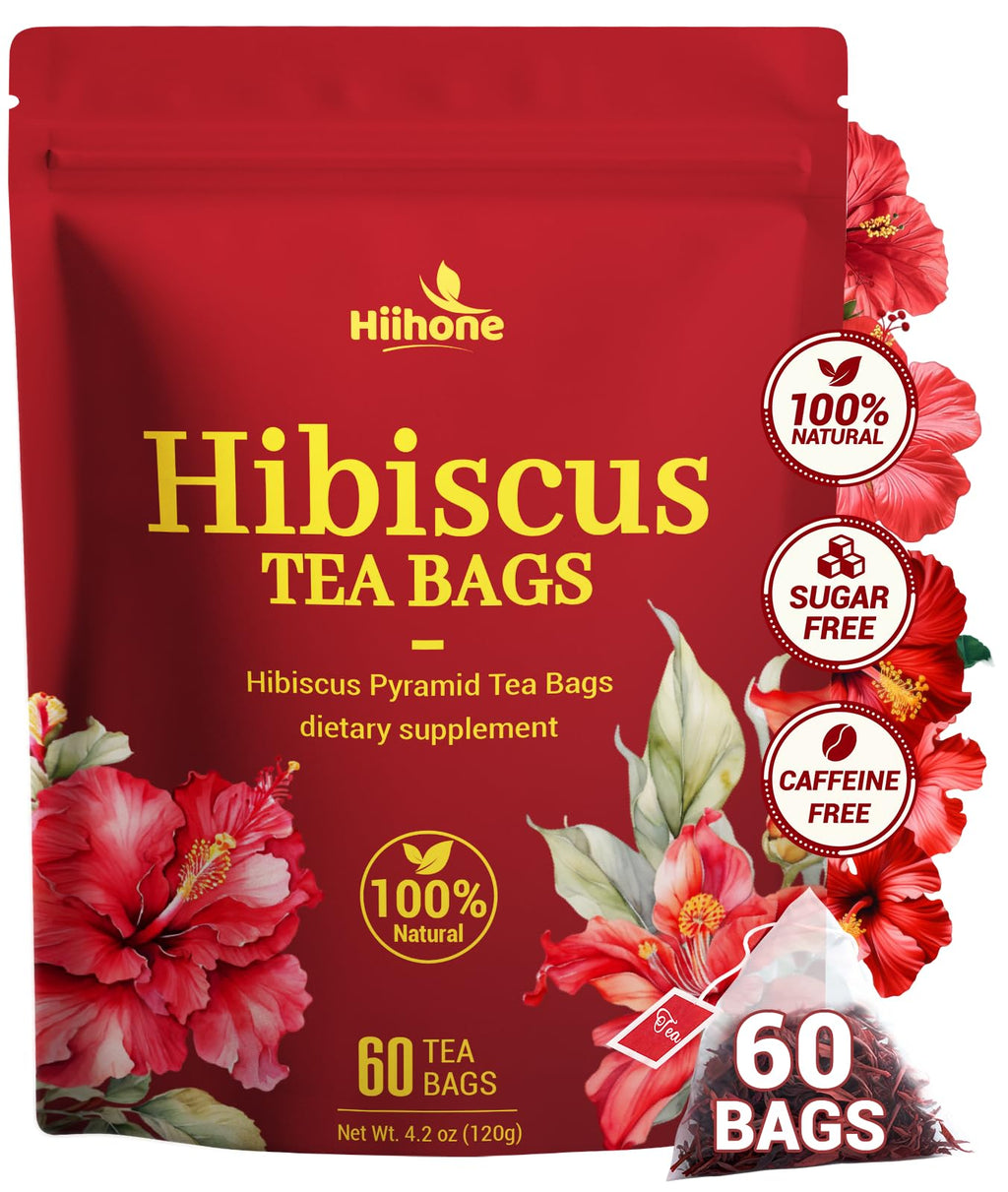 Hibiscus tea bags for refreshing brew