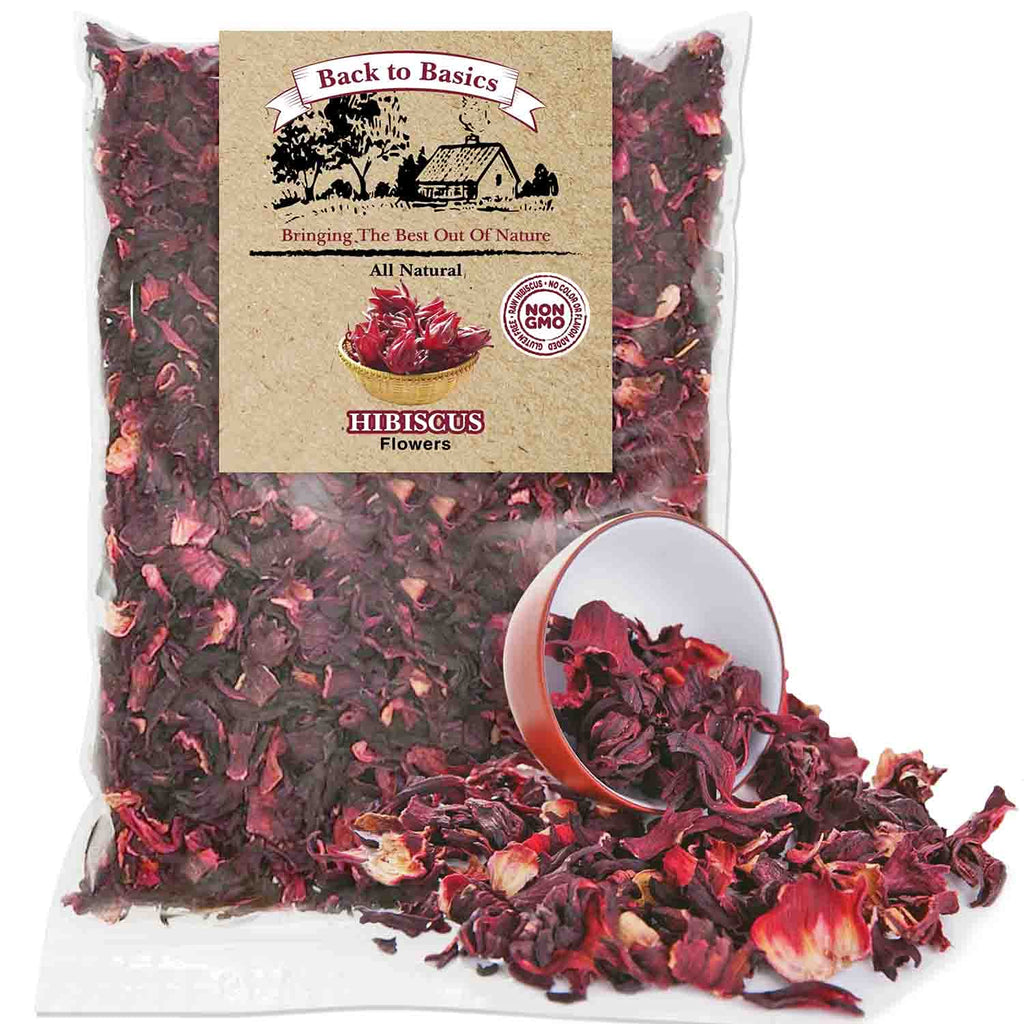 Hibiscus tea flowers for herbal infusion