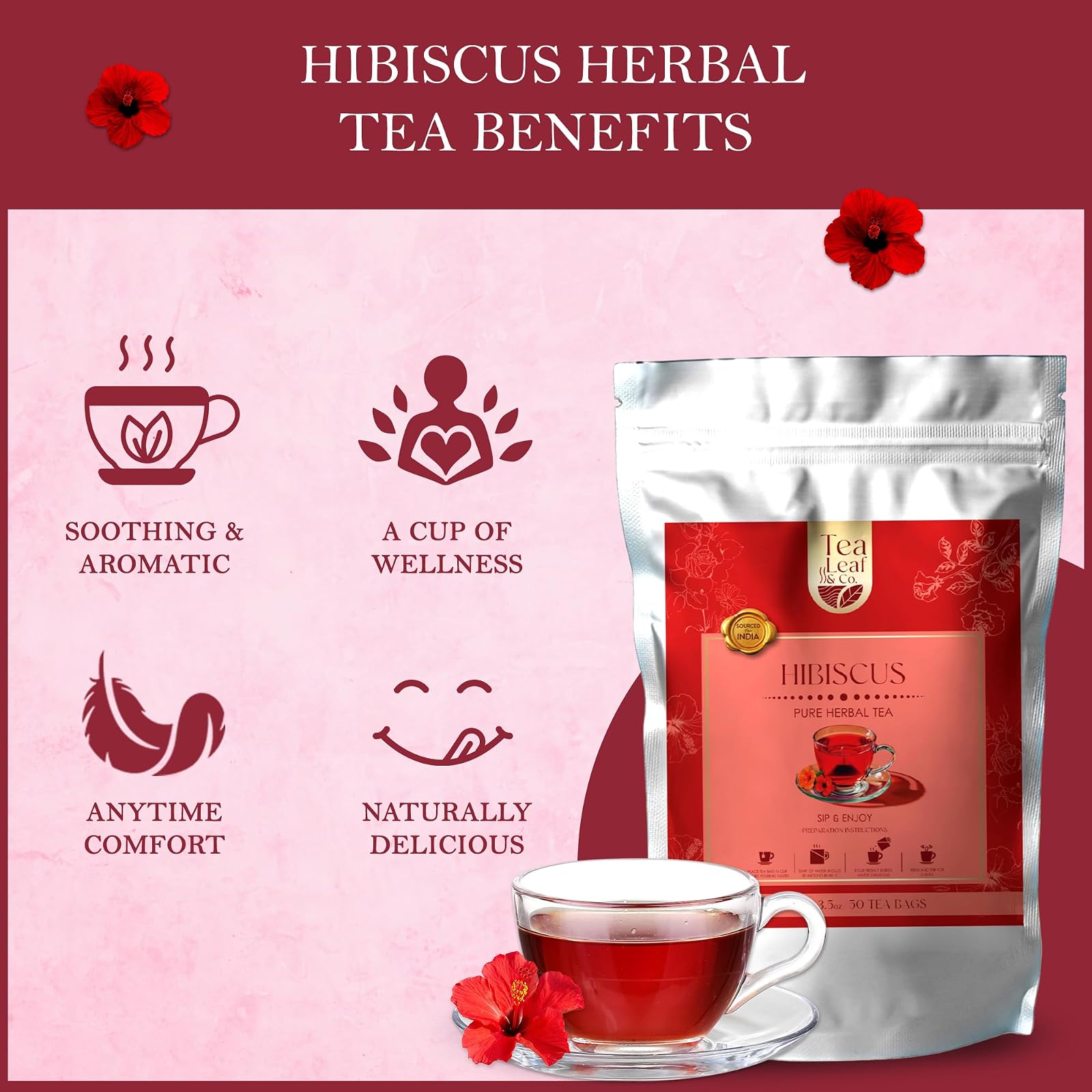 Hibiscus tea for digestive health