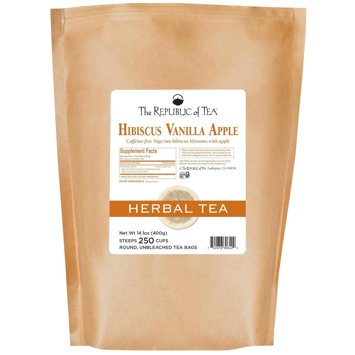 Hibiscus vanilla apple herbal tea bags