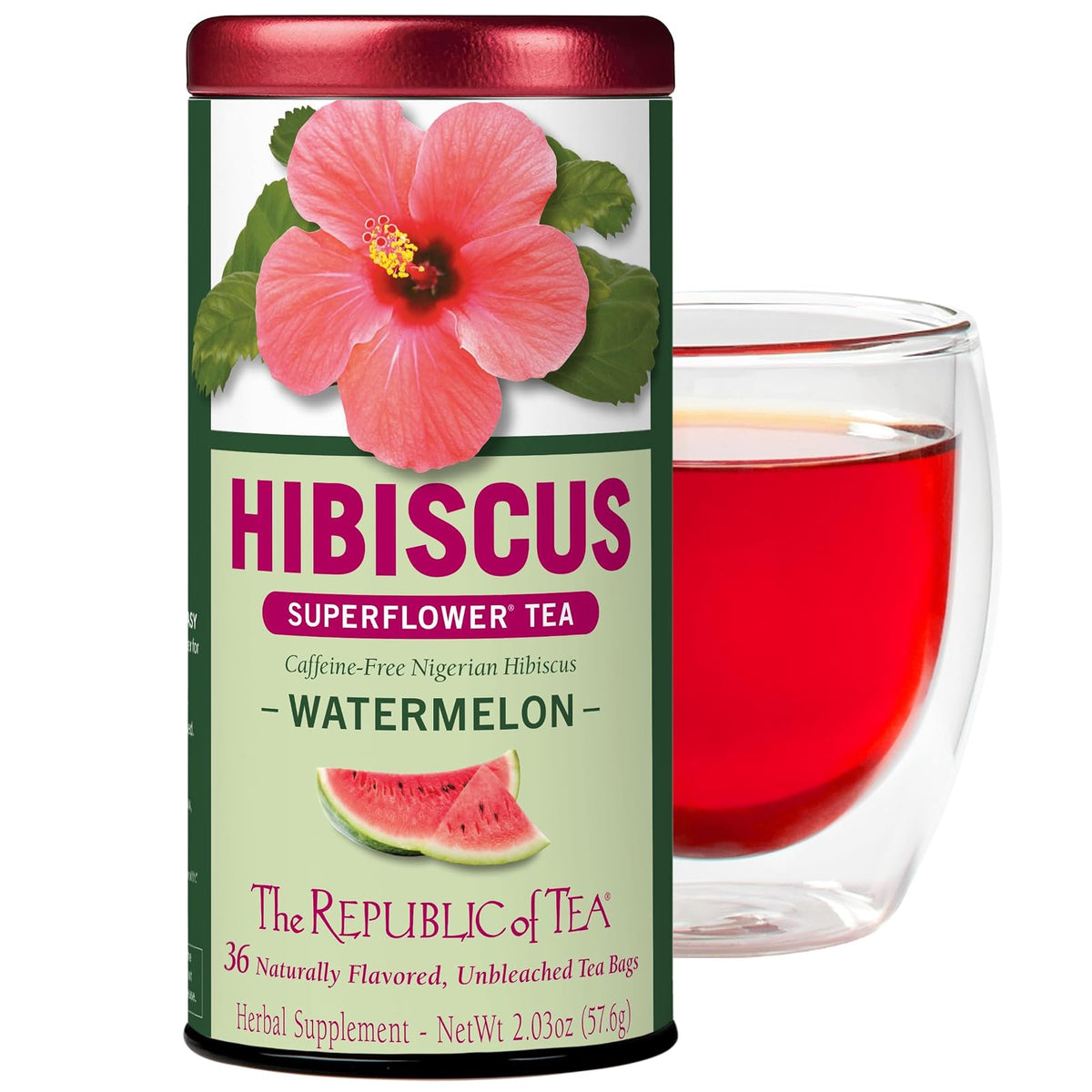 Hibiscus watermelon herbal tea bags