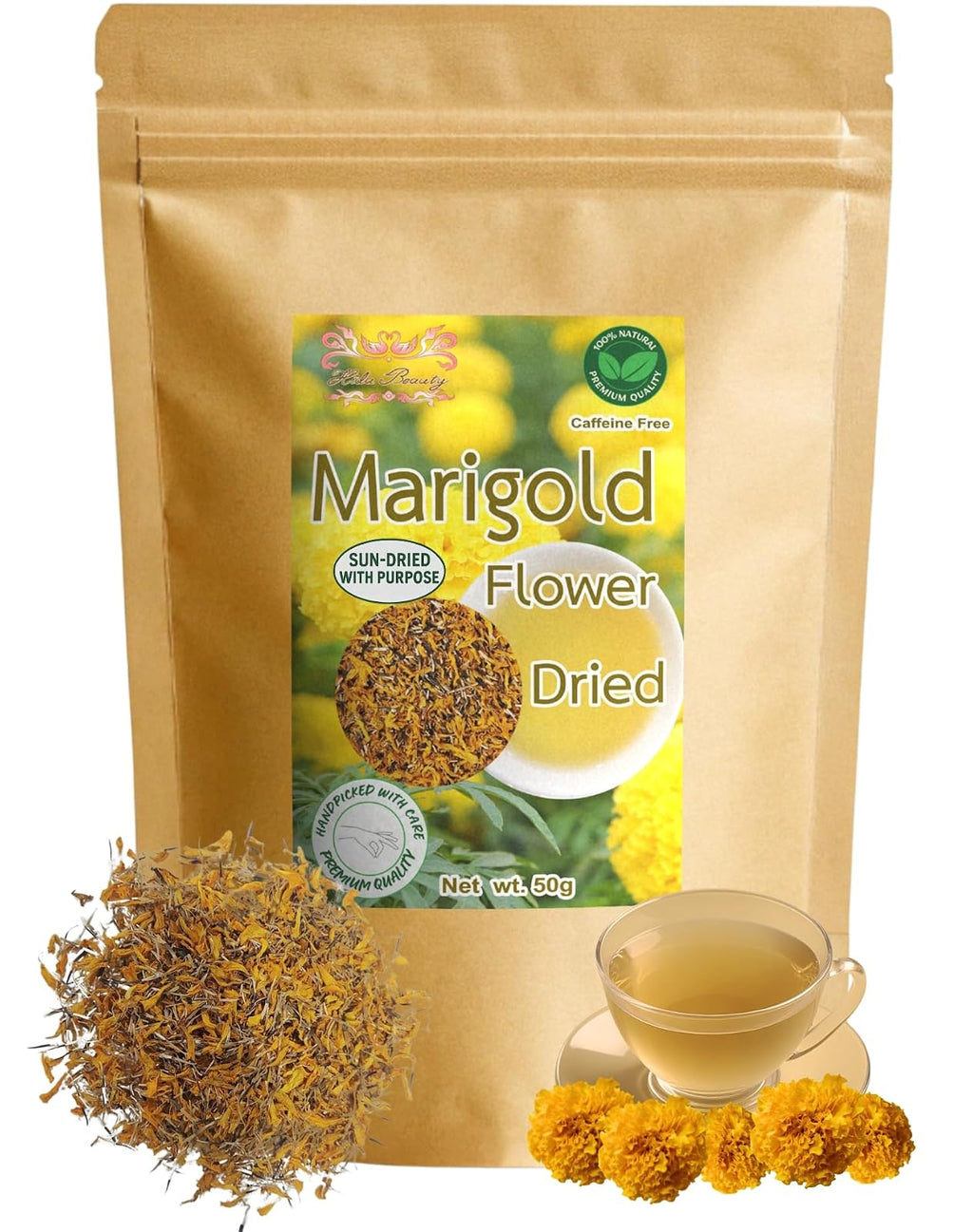 Hida Beauty dried marigold flower tea