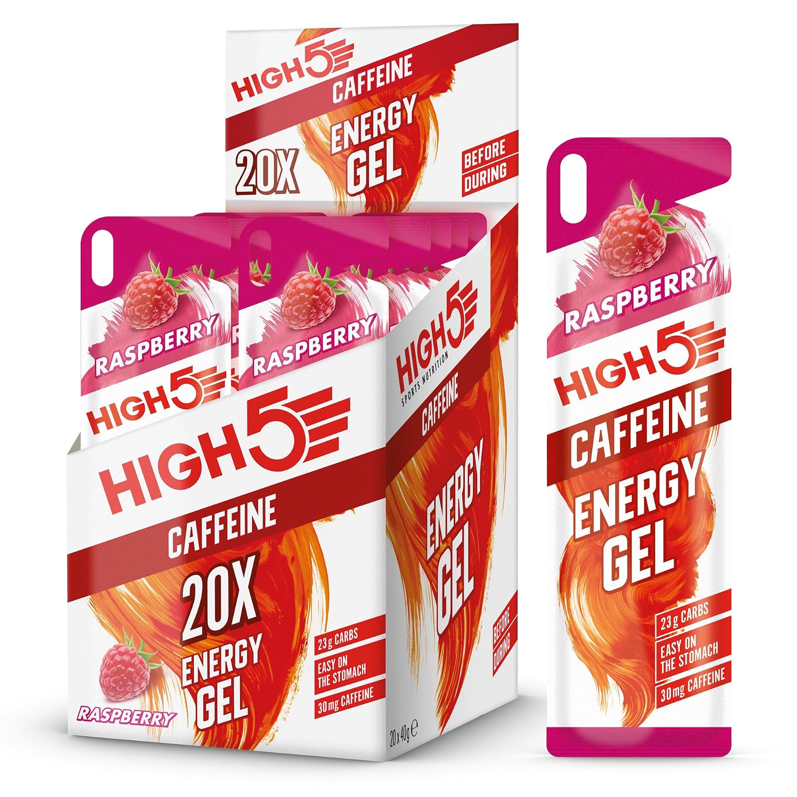 High 5 energy gel raspberry flavour