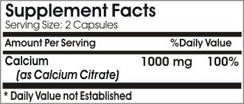 High absorption calcium citrate capsules