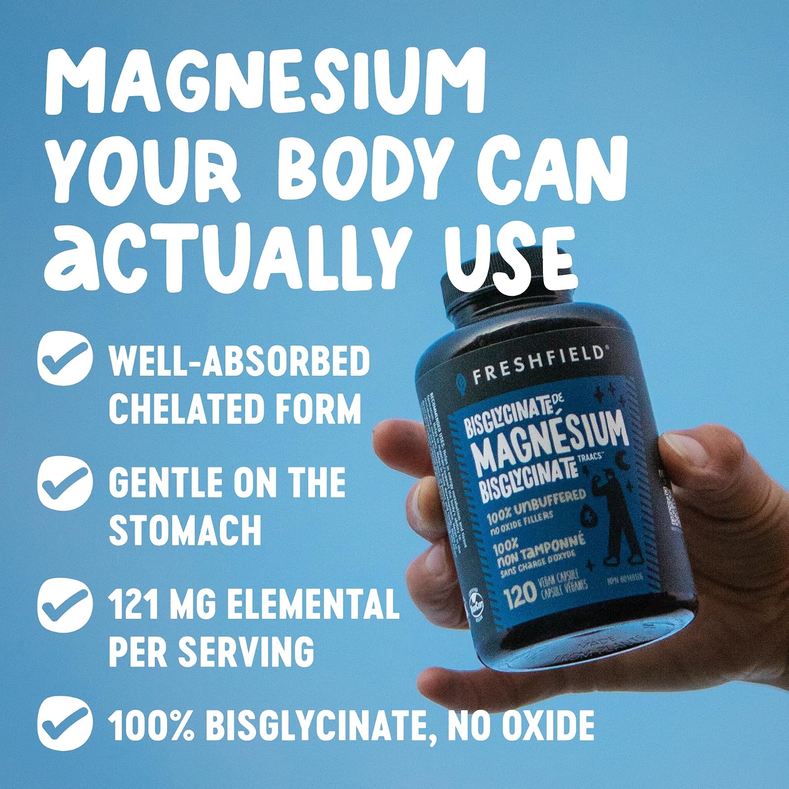 High absorption Magnesium Bisglycinate supplement