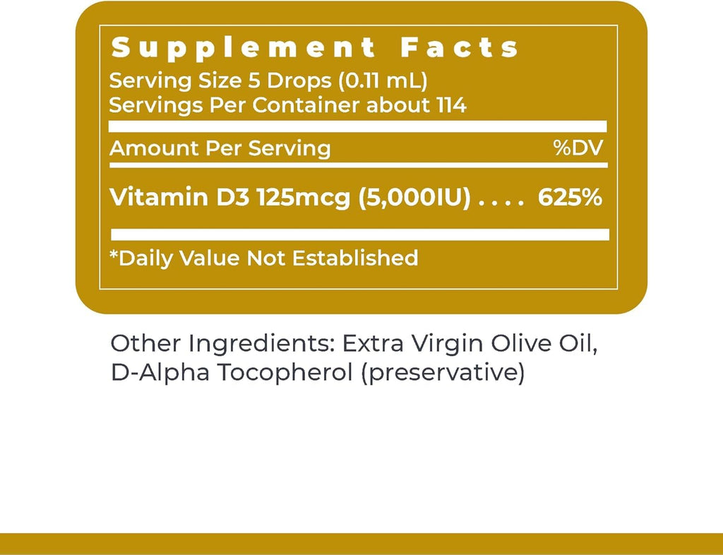 High absorption vitamin D oil formula
