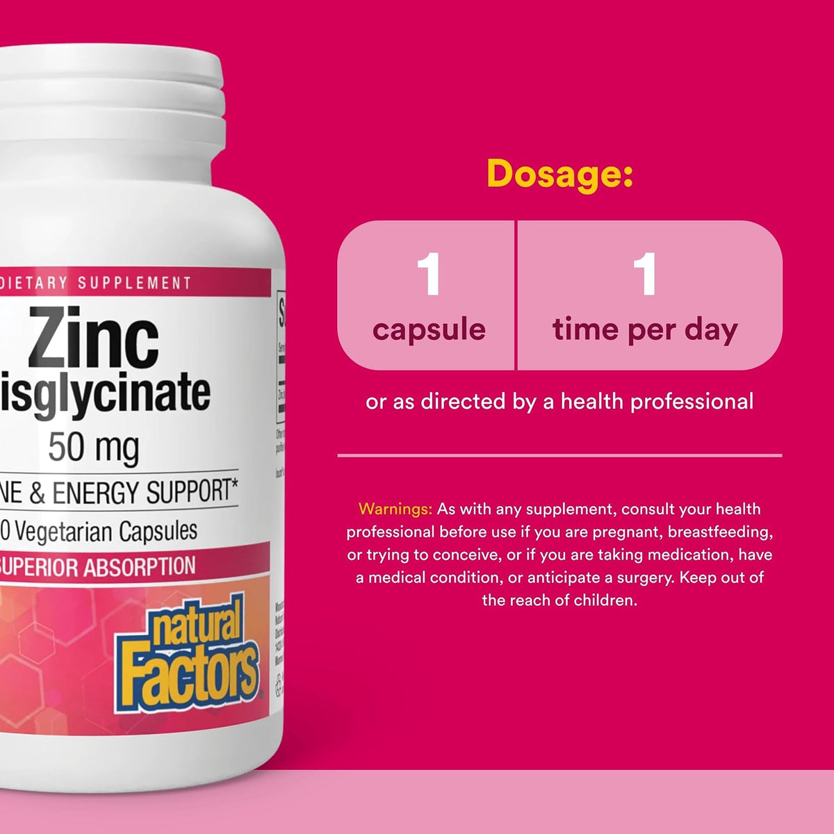 High absorption Zinc Bisglycinate formula