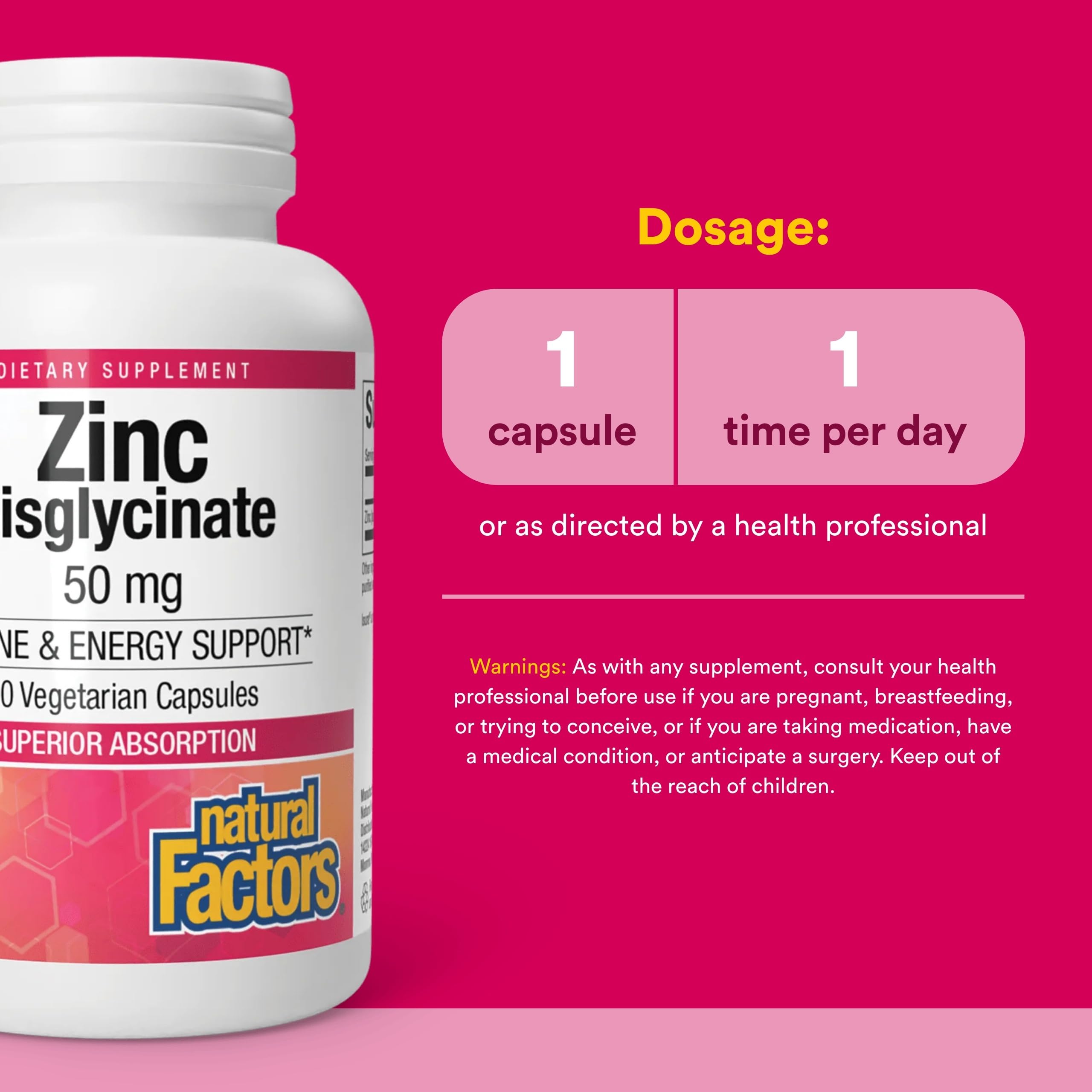 high absorption zinc supplement Canada