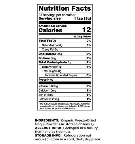 high antioxidant maqui berry powder