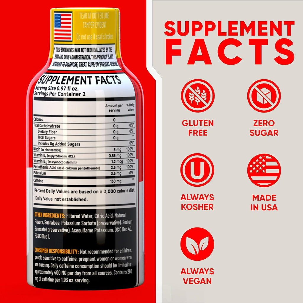 high caffeine energy shot Fruit Punch