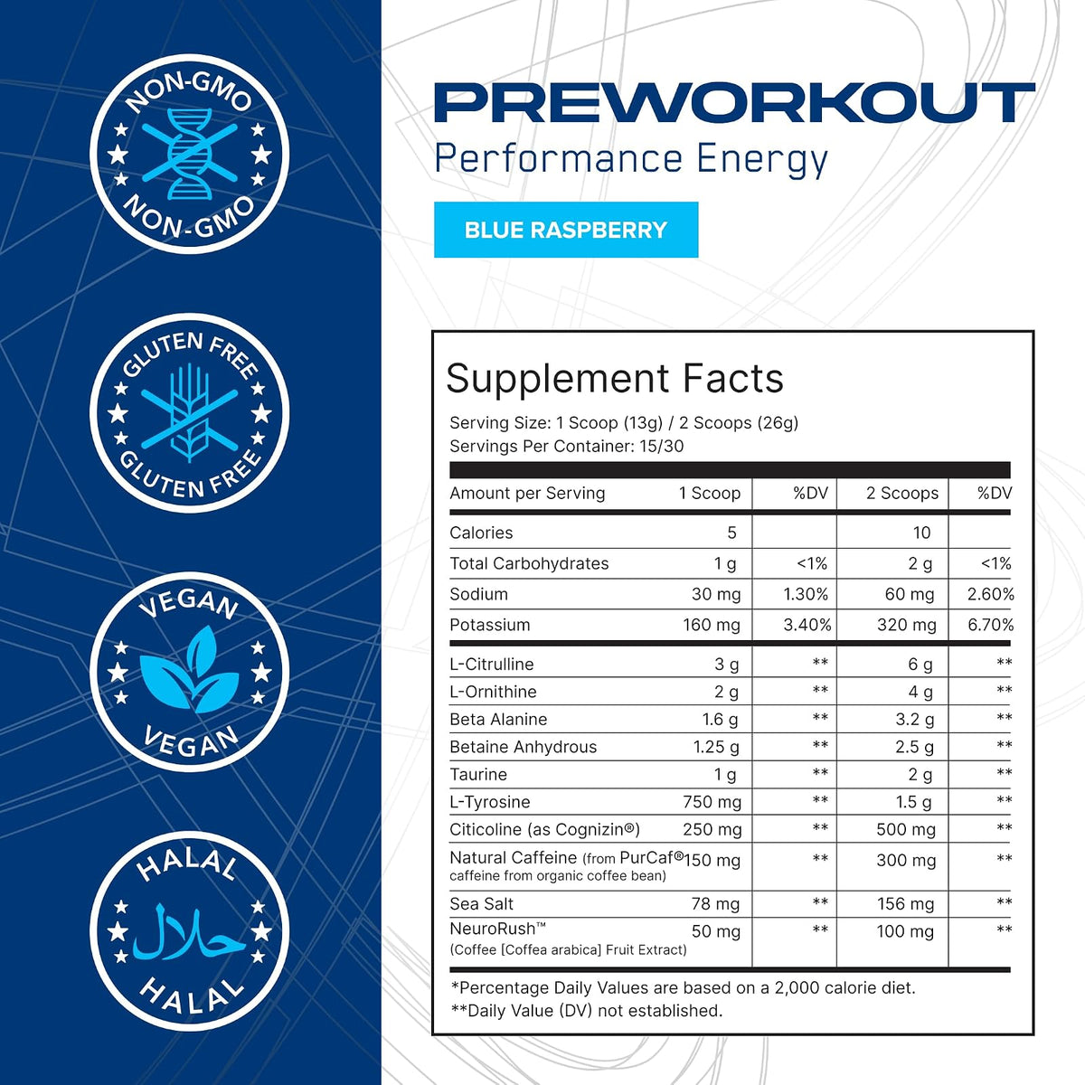 high caffeine pre-workout for energy