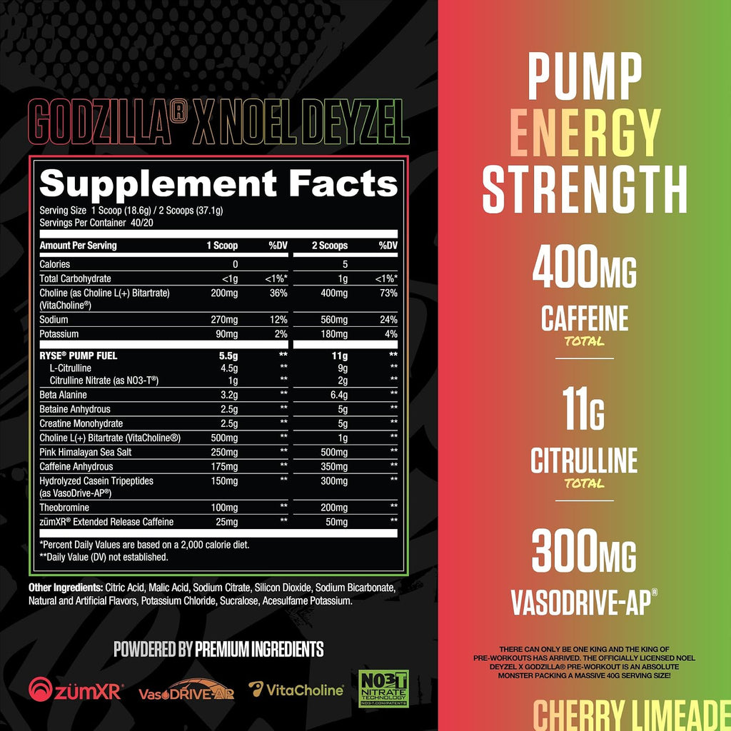 high caffeine pre workout powder RYSE