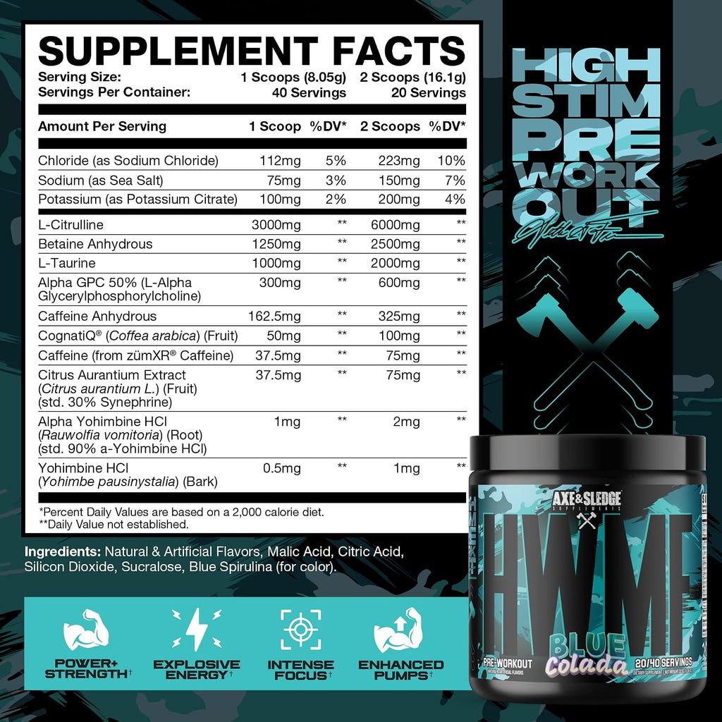 high caffeine pre-workout powder