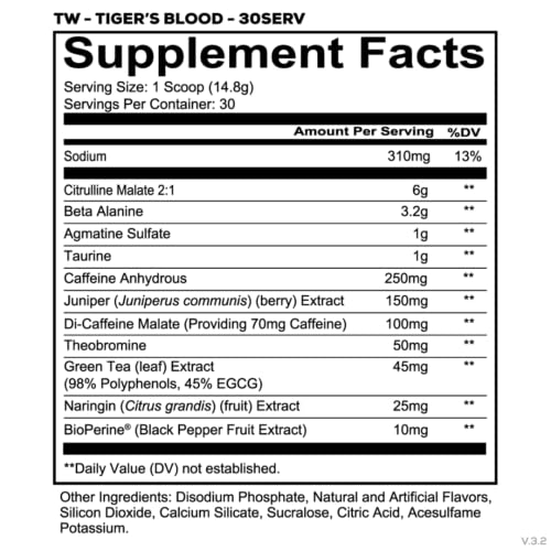 high caffeine pre-workout supplement