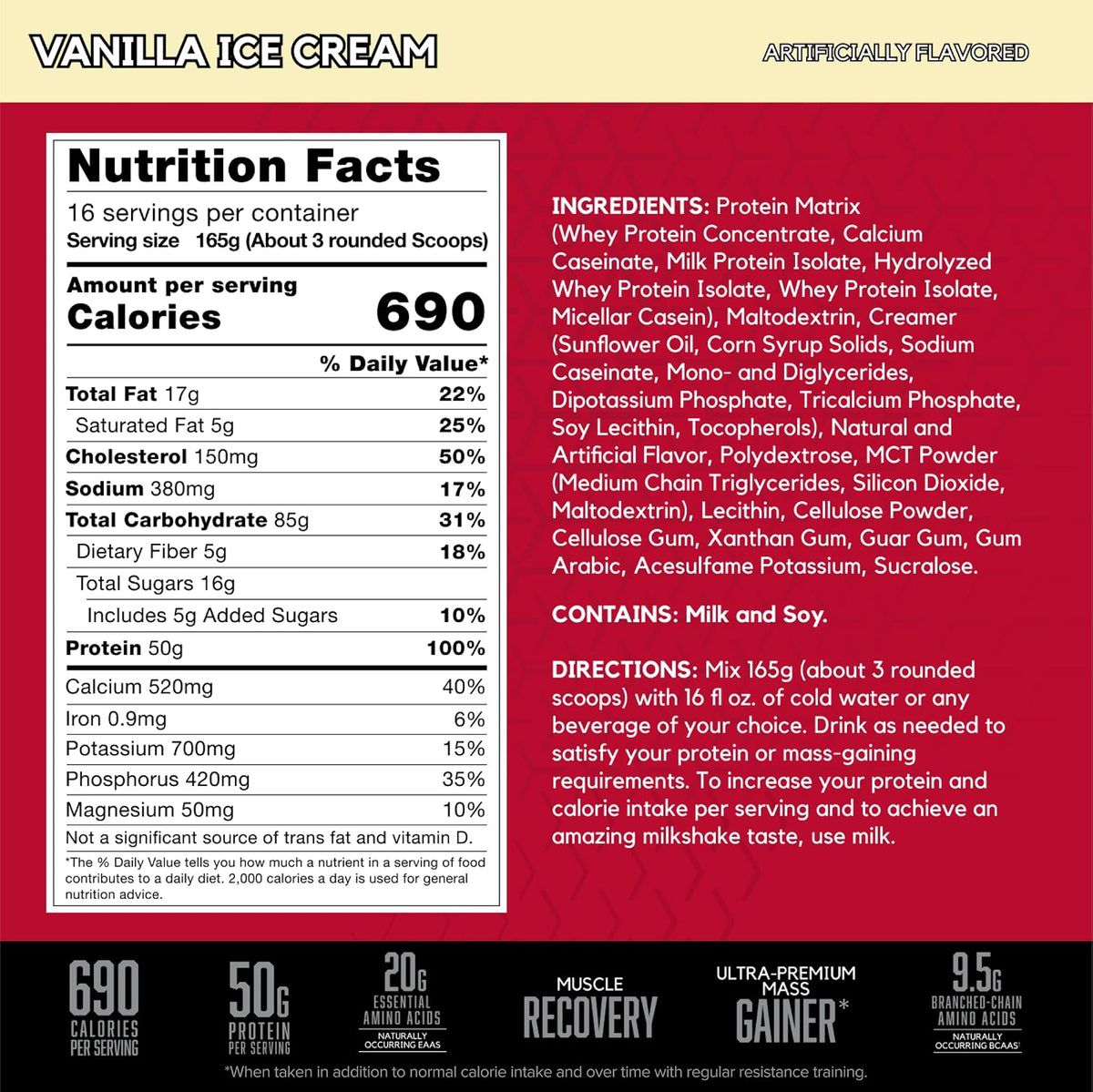 High-calorie weight gainers for athletes