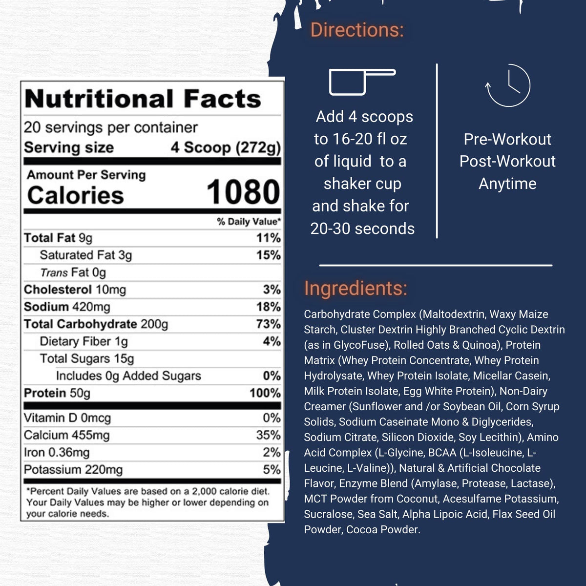 High-calorie weight gainers for athletes