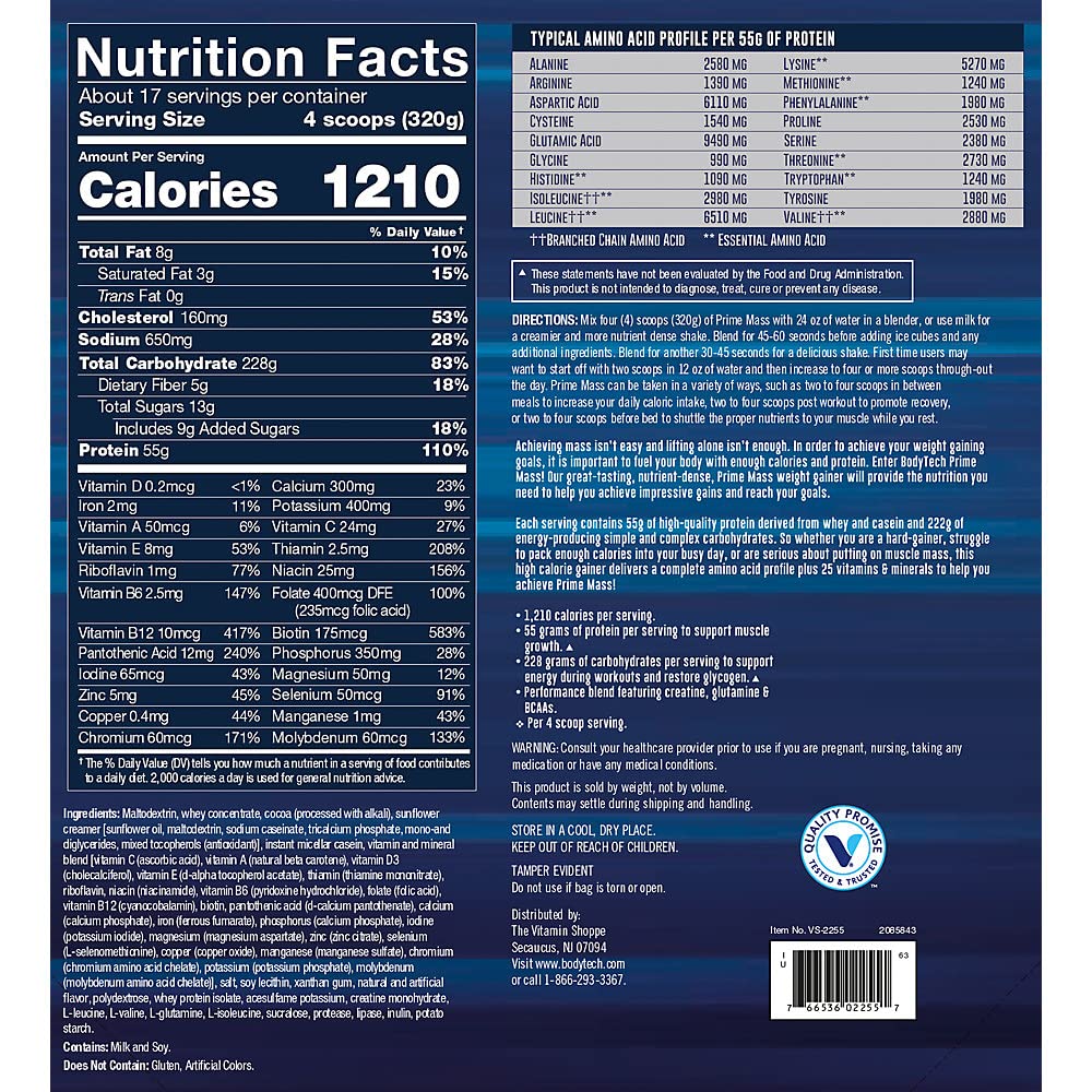 high-calorie weight gainers for muscle growth