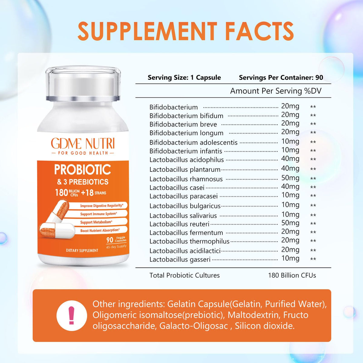 High CFU probiotic supplement