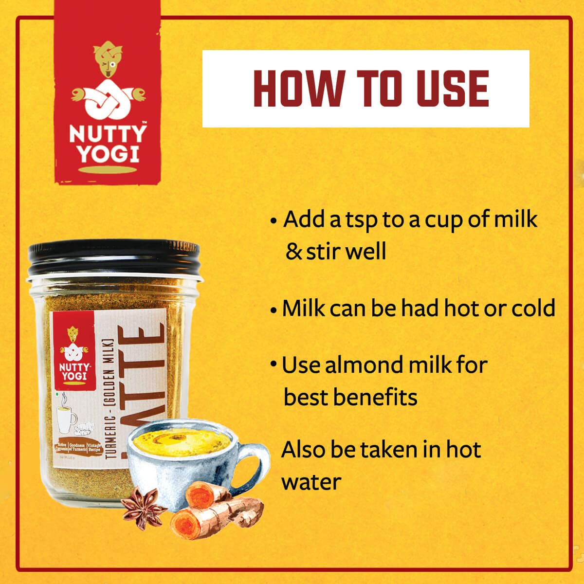 High curcumin turmeric latte mix