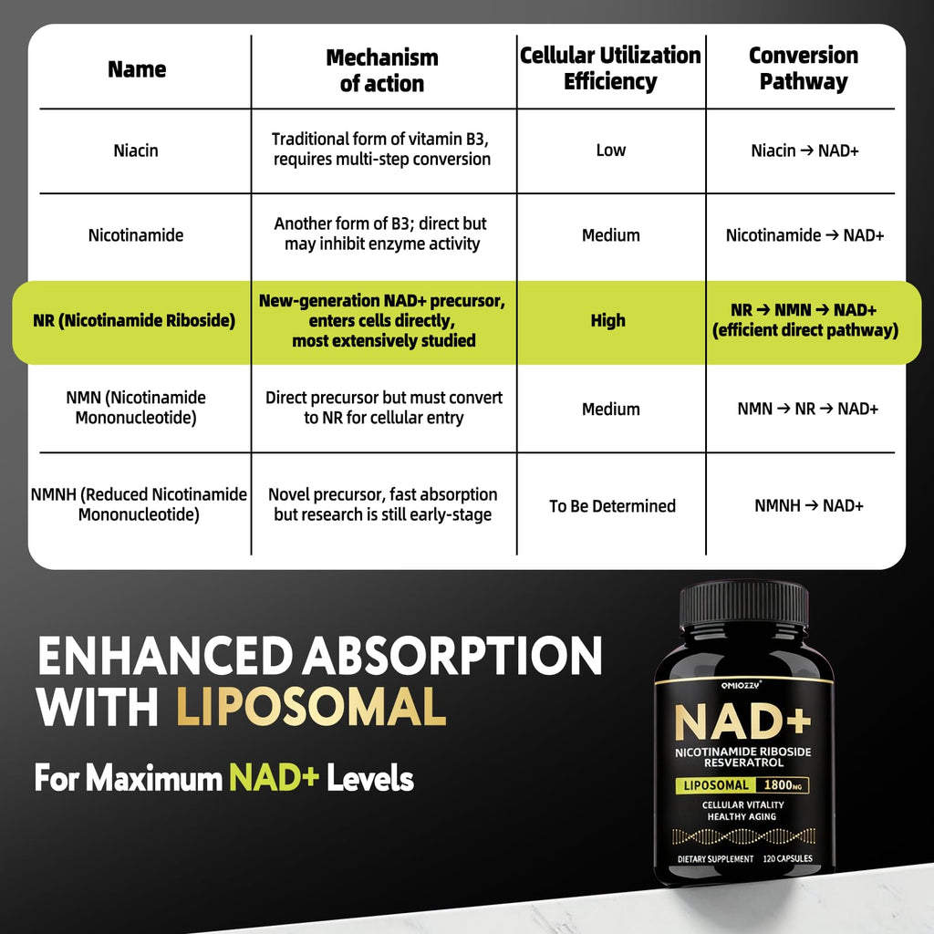 High dose NAD supplement 1800 mg