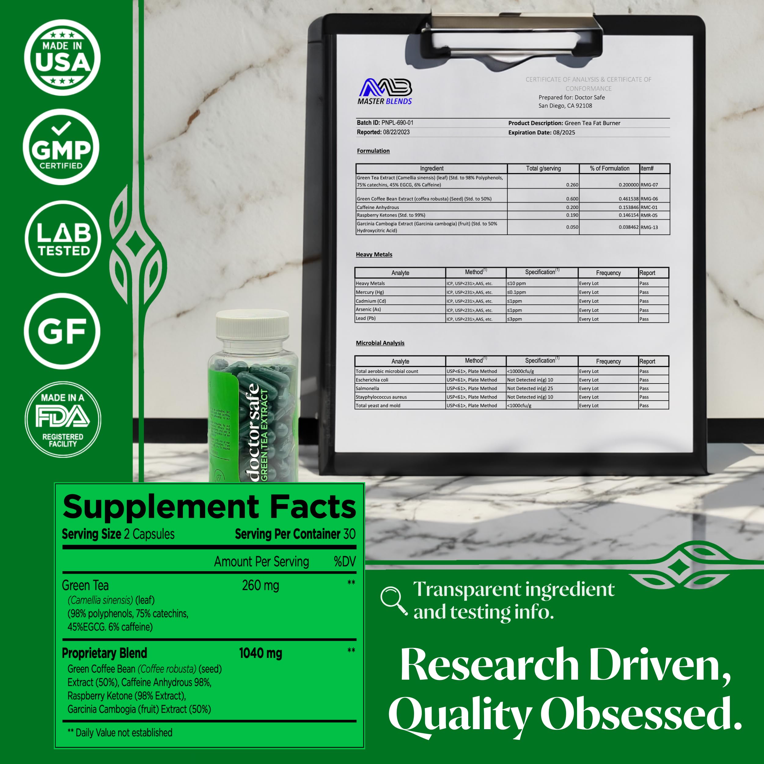 high EGCG green tea capsules for health