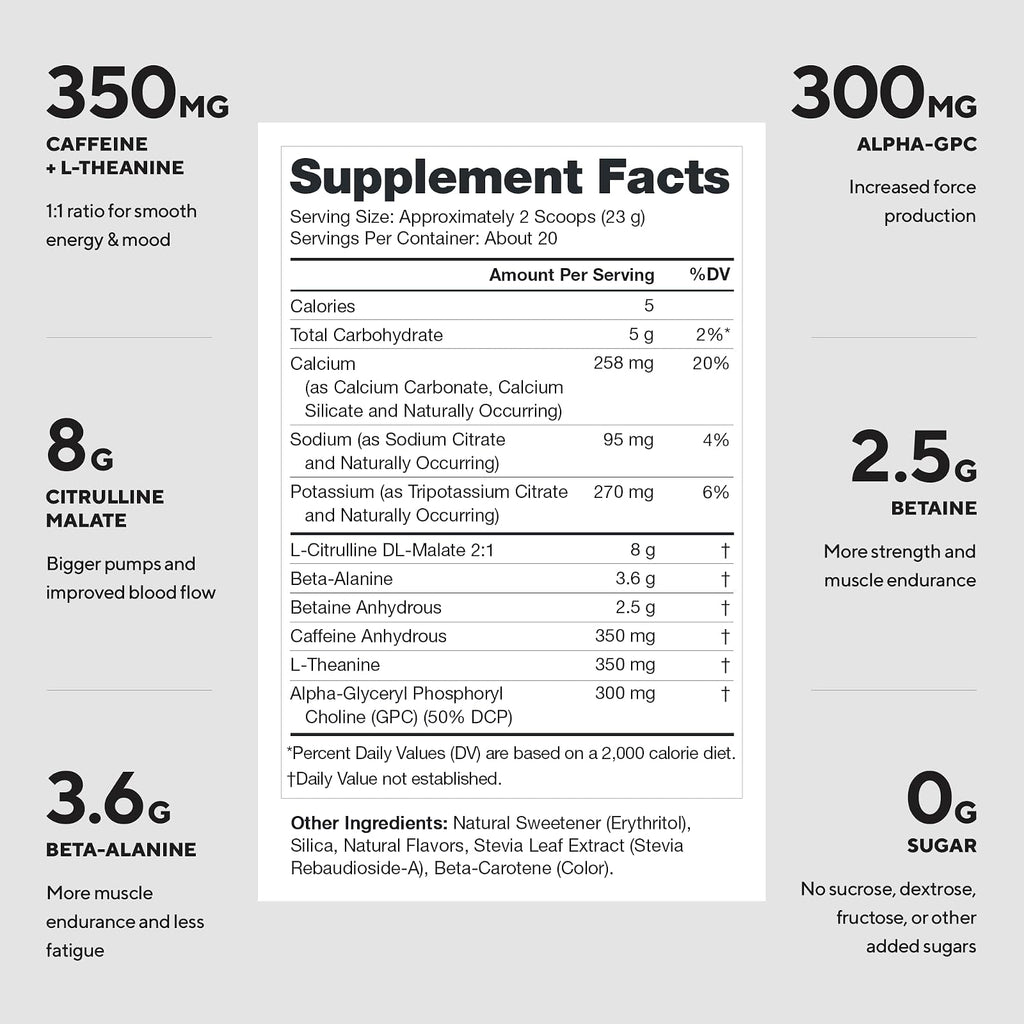 high energy LEGION pre-workout supplement