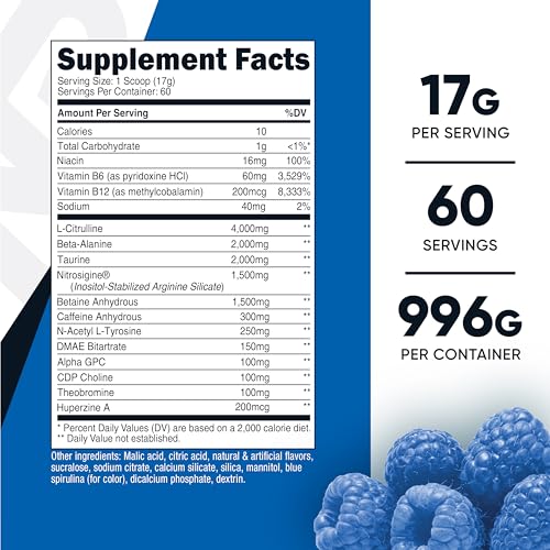 high energy pre-workout complex supplement