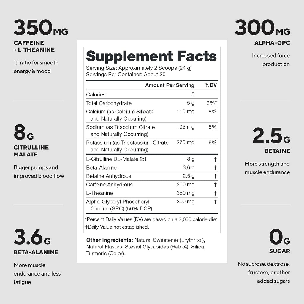 high energy pre-workout supplement