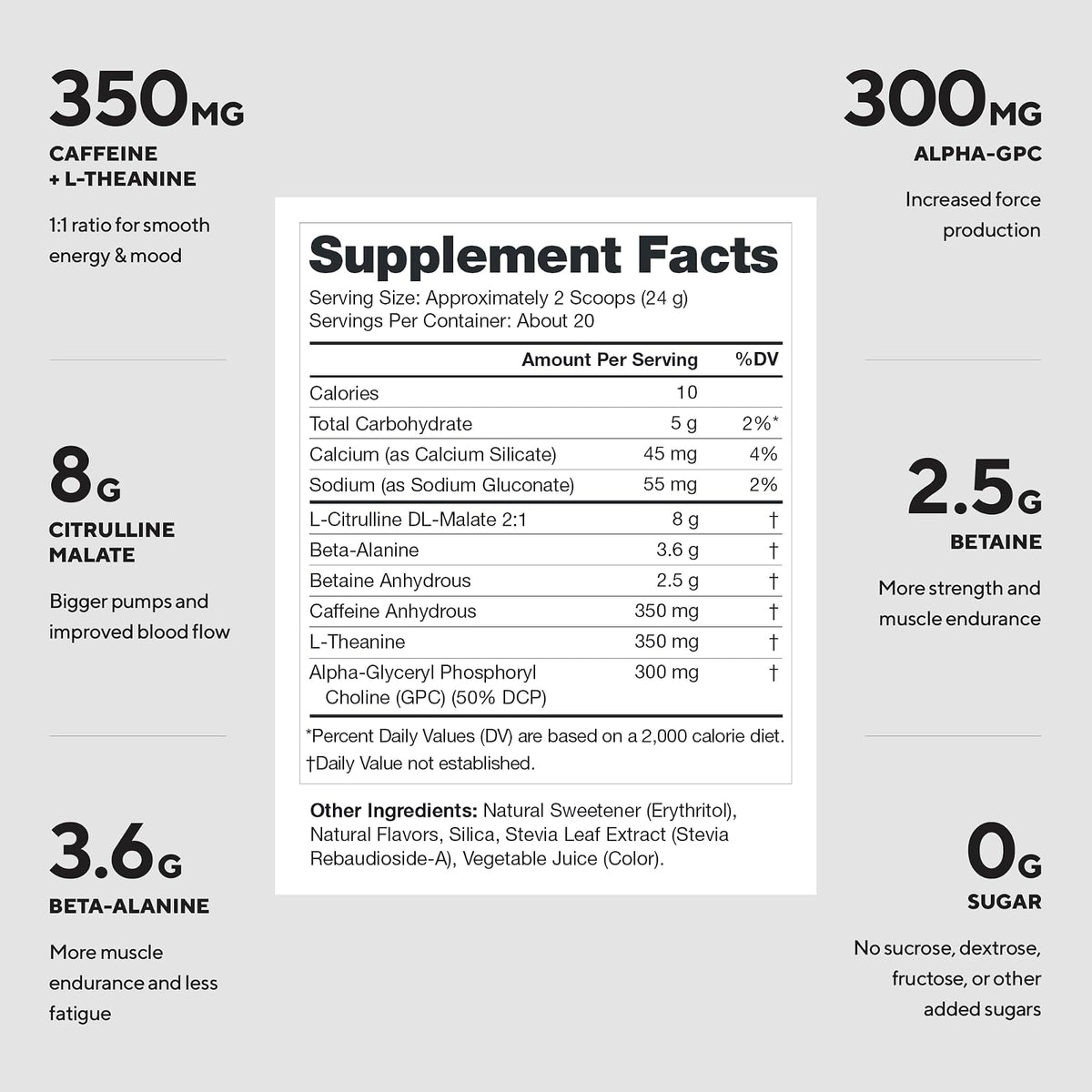 high energy pre-workout supplement