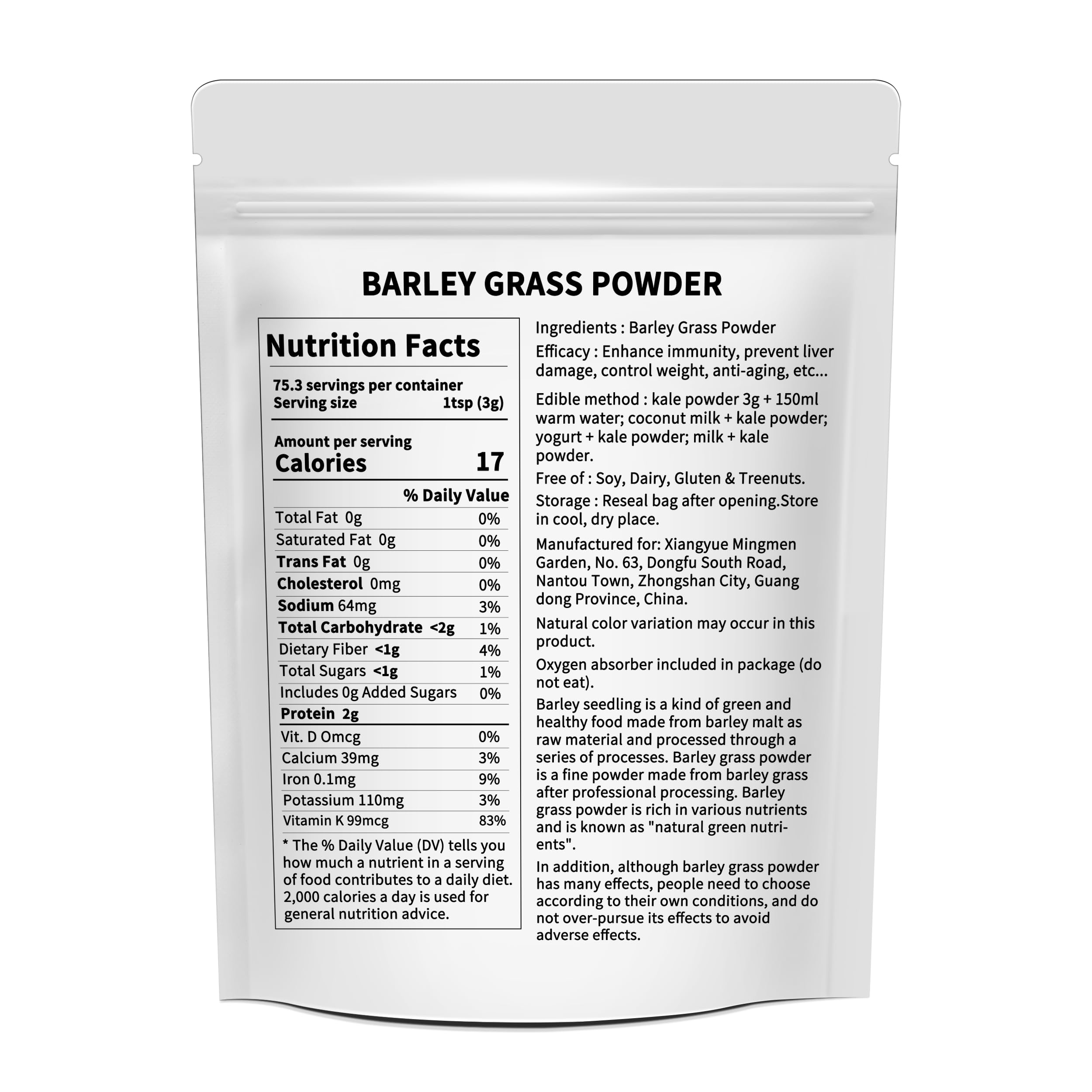 high fiber green supplement