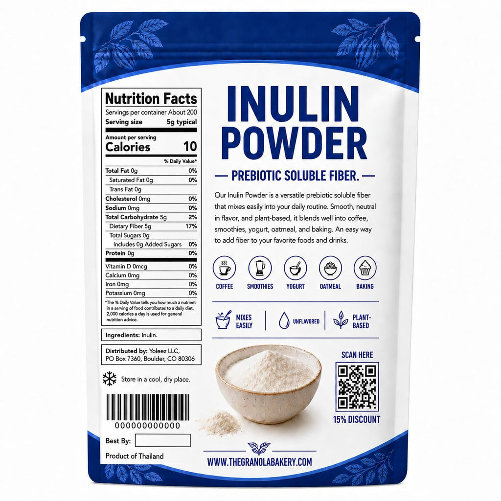 High-fiber inulin powder supplement