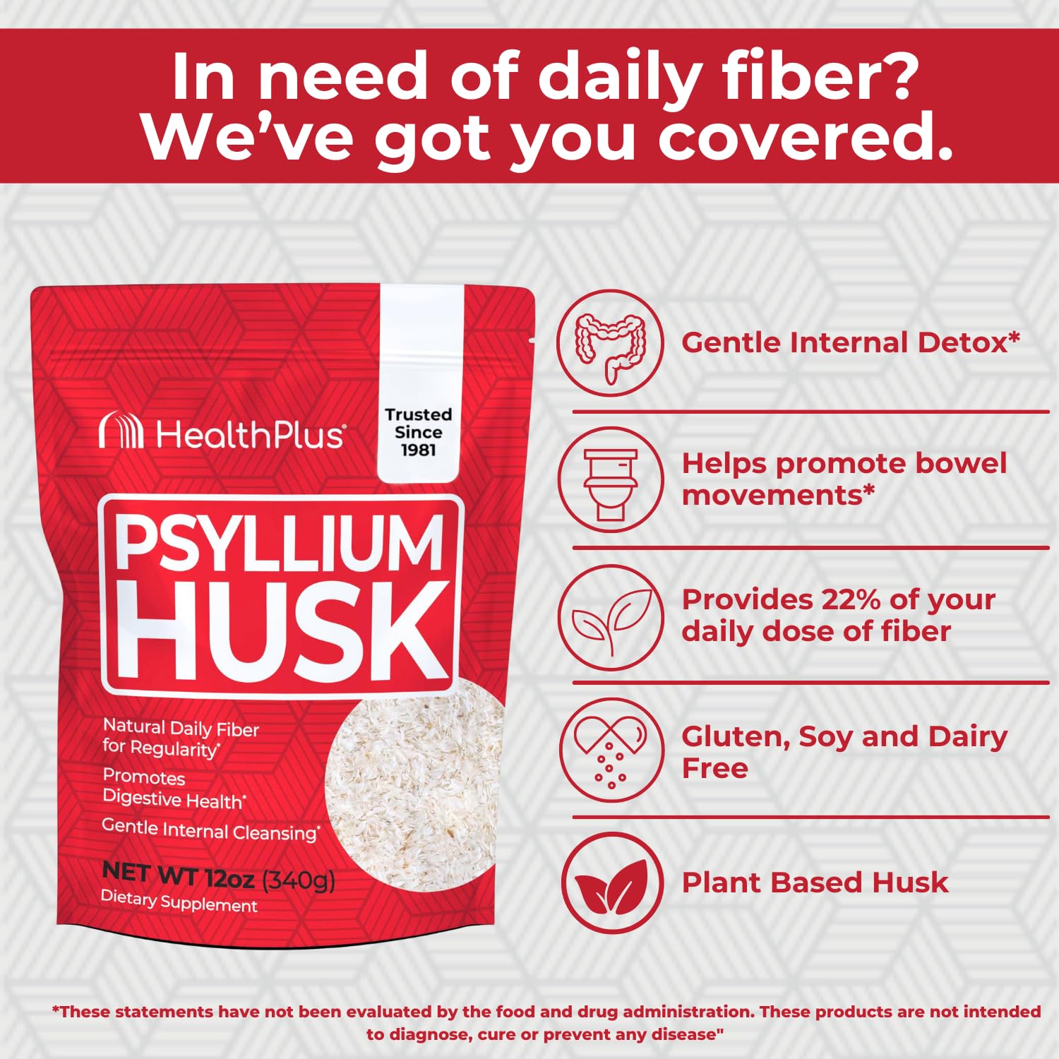 high-fiber psyllium husk for gut support