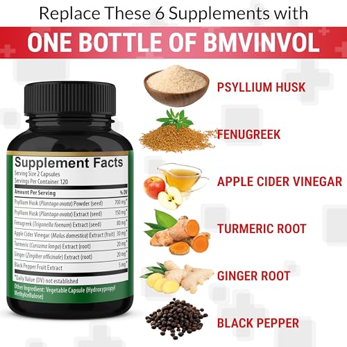 high-fiber psyllium supplement capsules