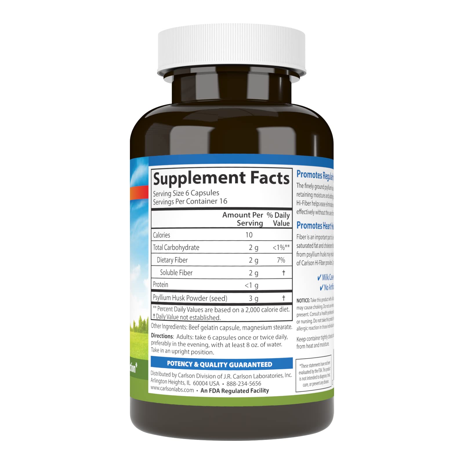 high-fiber supplement with psyllium husk