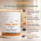 High-fibre chia seed powder supplement