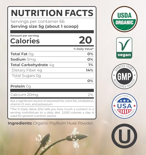 high-fibre organic psyllium for wellness