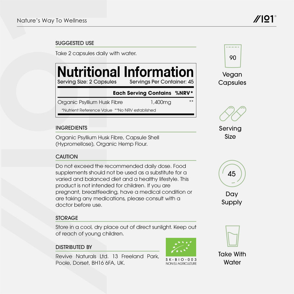 high fibre organic psyllium supplement