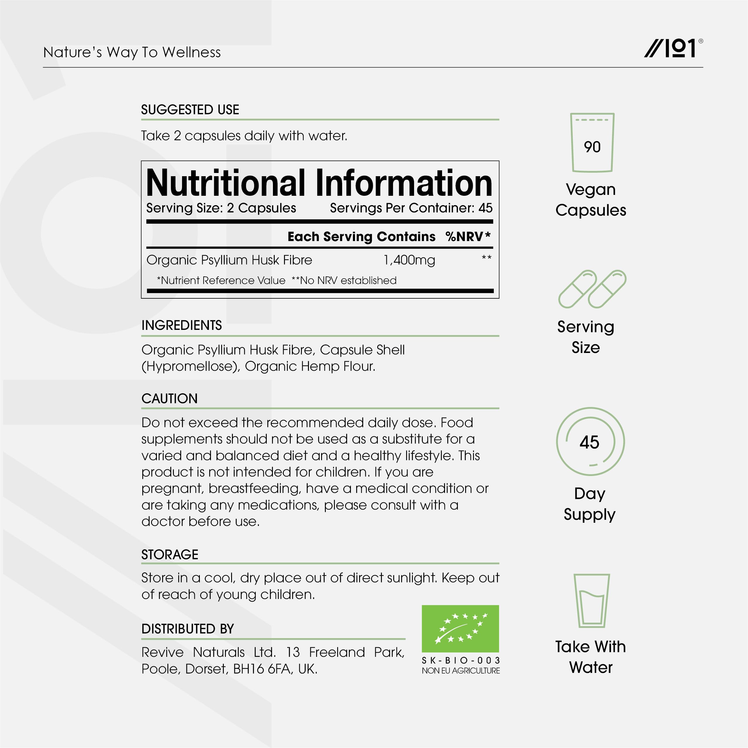 high fibre organic psyllium supplement