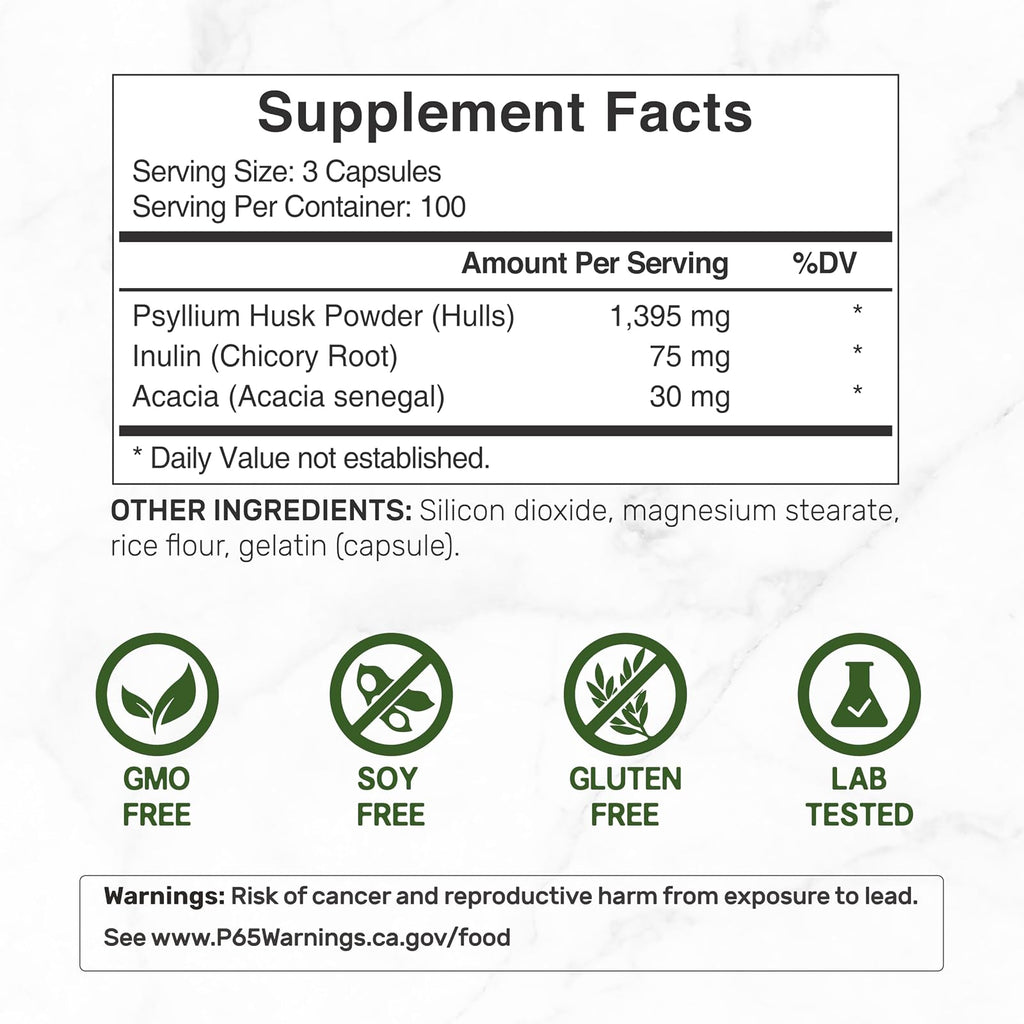 high fibre psyllium husk capsules