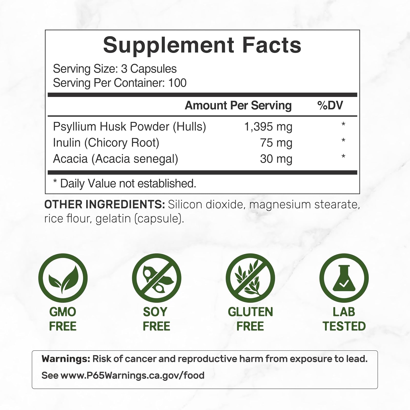 high fibre psyllium husk capsules