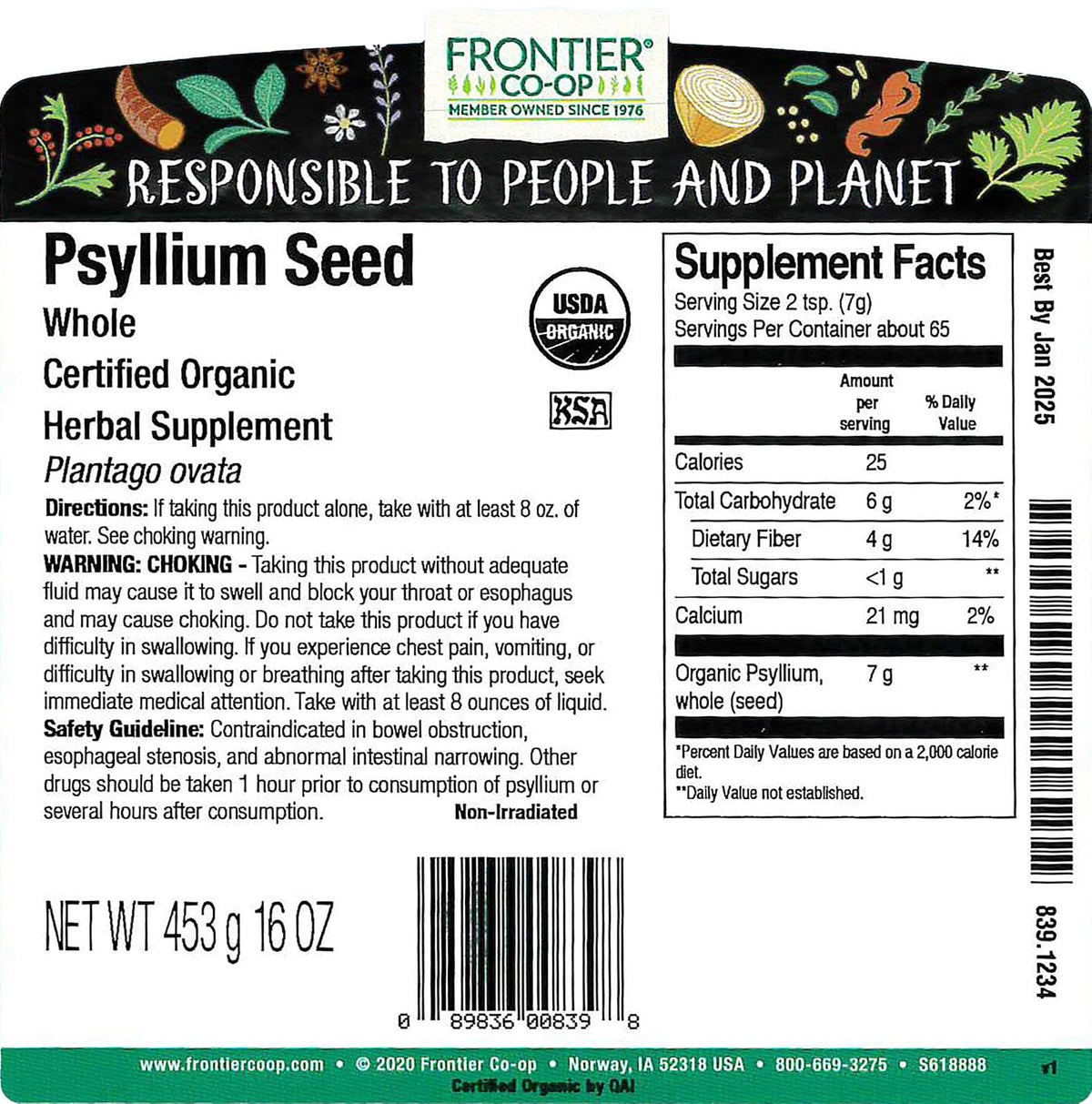 high-fibre psyllium husk supplement